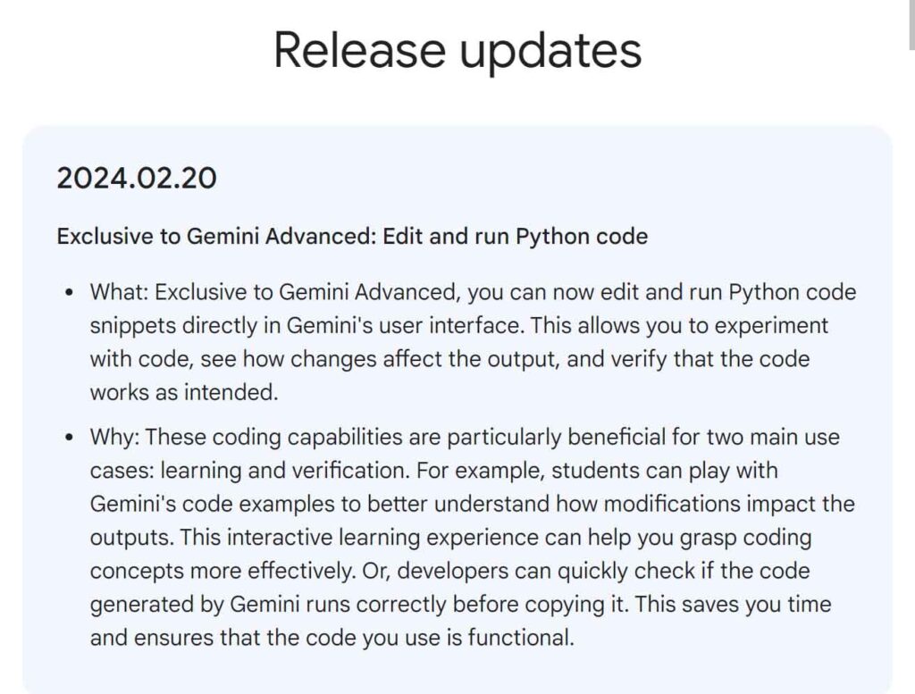 Google's Gemini AI can now edit and run Python code - EONMSK News