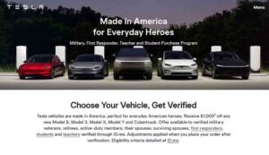 Tesla launches American Heroes program to offer $1000 discount for ...