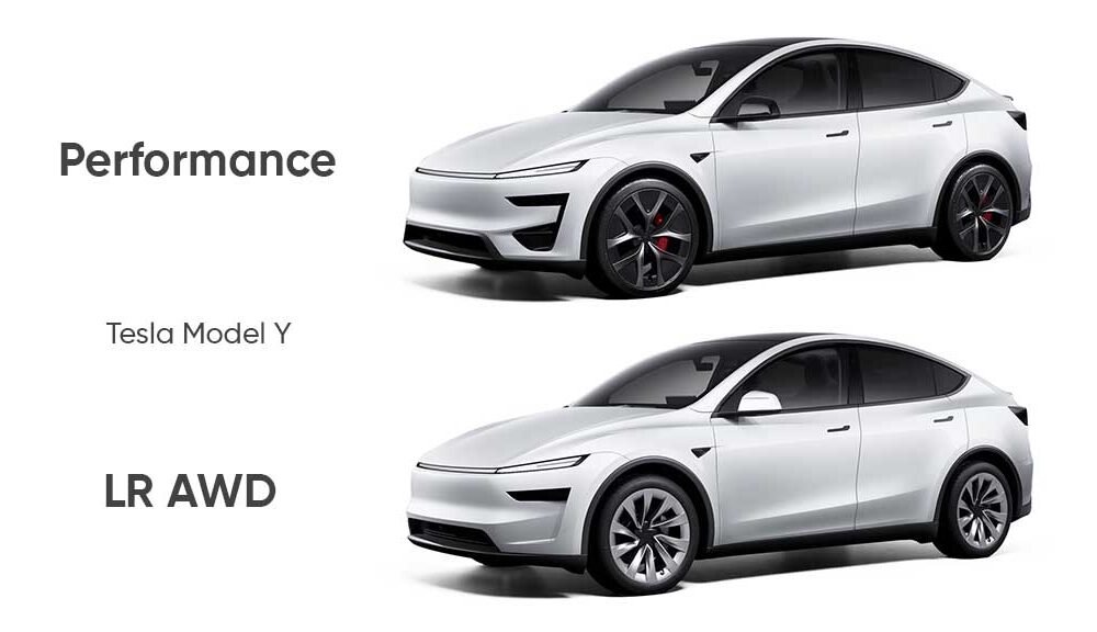 New Tesla Model Y Performance vs LR AWD vs LR RWD vs RWD Comparison ...