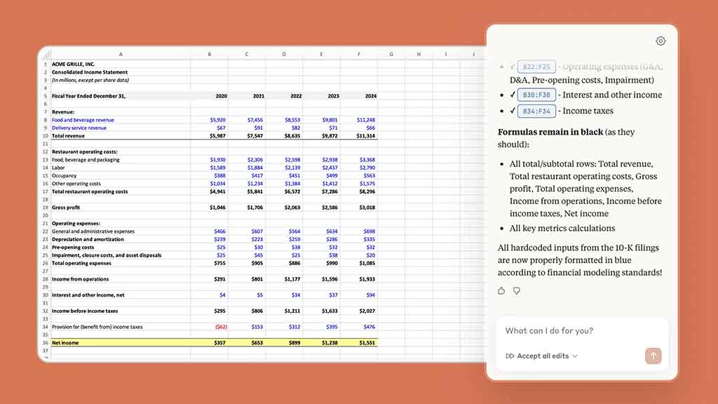 Anthropic launches Claude sidebar for Microsoft Excel - EONMSK News
