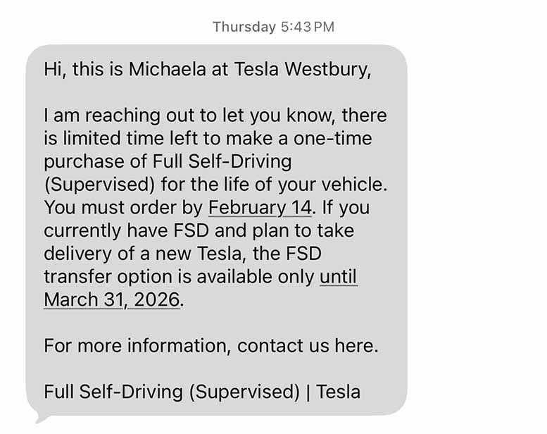 Tesla is ending free FSD transfers on March 31 - EONMSK News