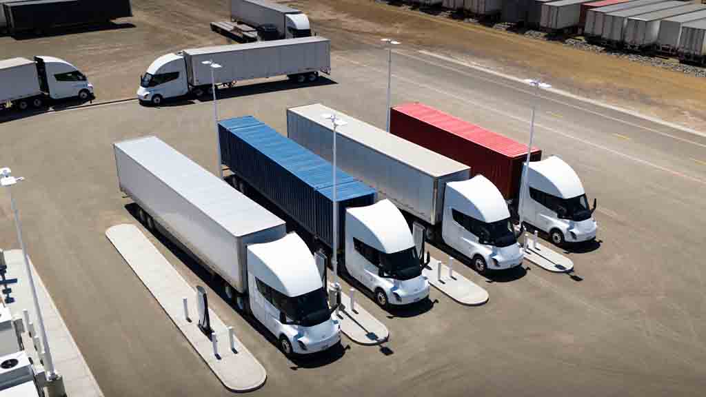 Pilot partners with Tesla to build electric truck charging network ...