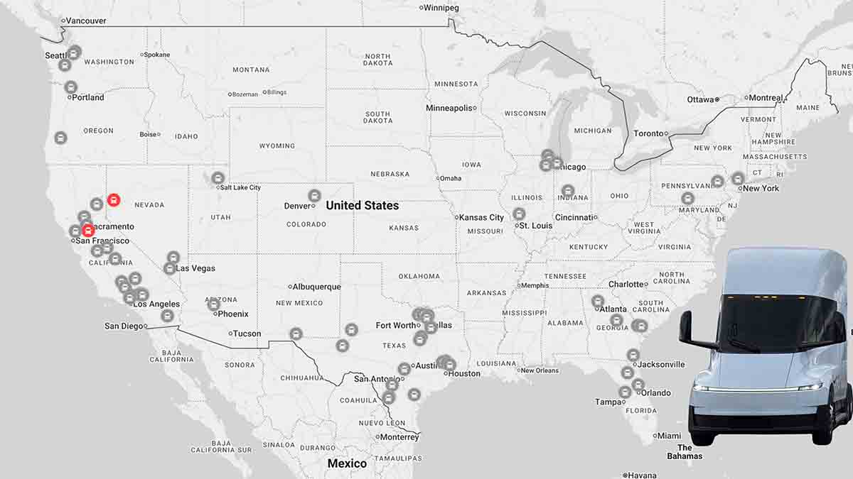 Tesla Semi Megachargers are now showing on Find Us map - EONMSK News